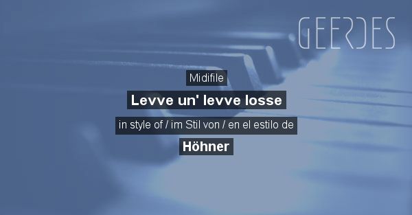 Midifile: 'Levve un' levve losse' in style of 'Höhner' in [online shop ...